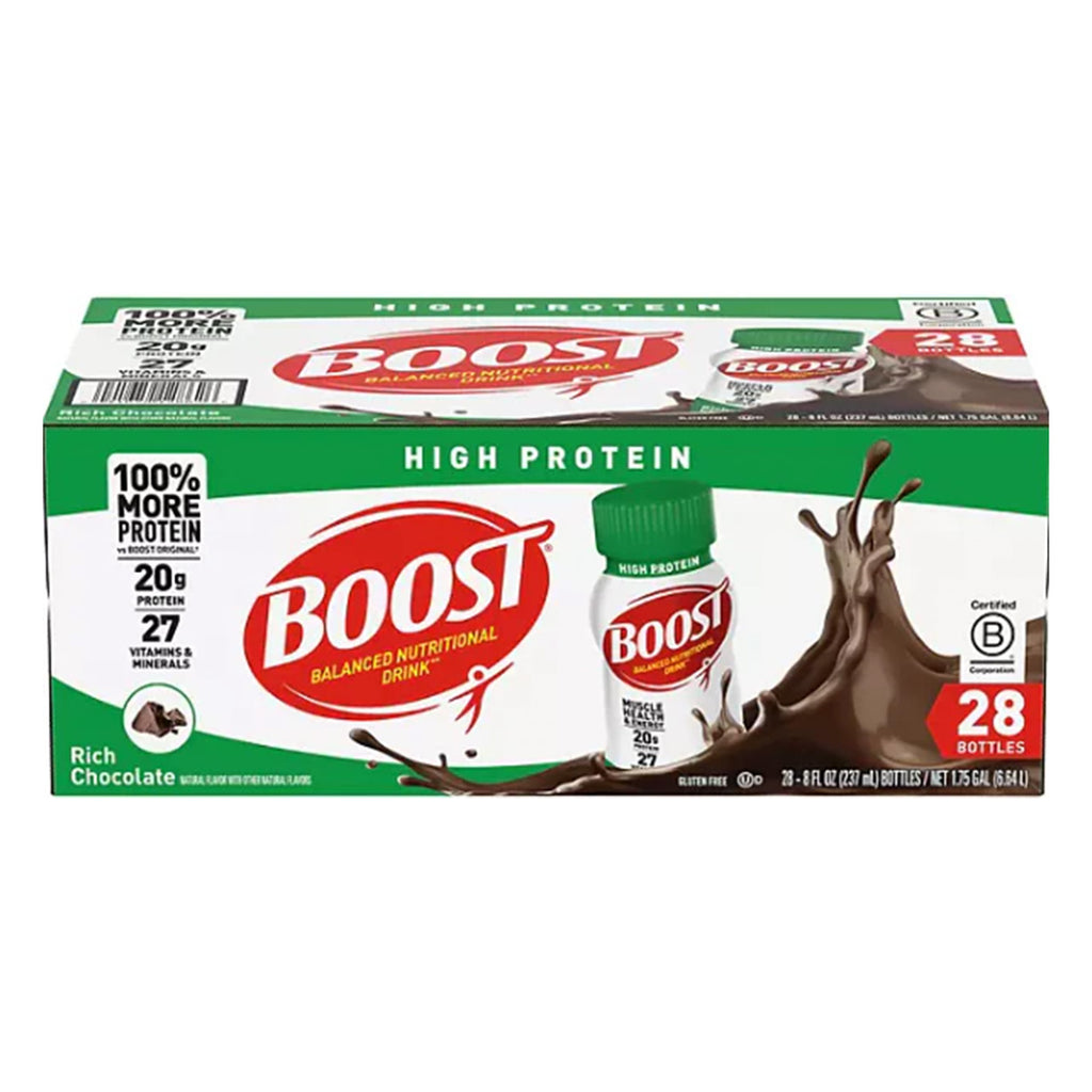 BOOST 20g High Protein Nutritional Drink, Chocolate 8 fl. oz., 28 ct ...